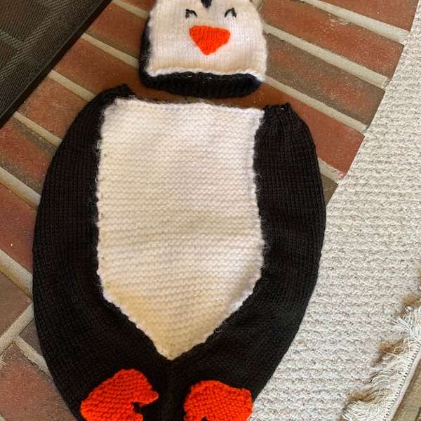 Penguin Hat KNITTING PATTERN / Penguin Pattern / Penguin Baby Hat ...