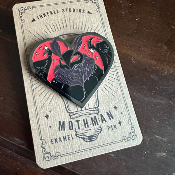Mothman GLOW Hard Enamel Pin Cute Kawaii Cryptid Pin - Etsy