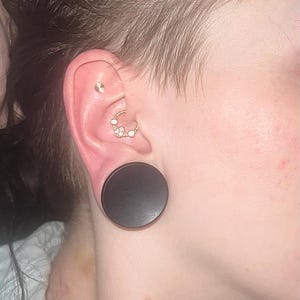 14K Solid Gold Triple Chain Attachment, Double Chain Piercing, Loop ...