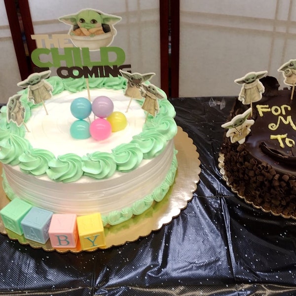 The Child is Coming Cake Topper - Baby Alien Child Baby Shower - the ...