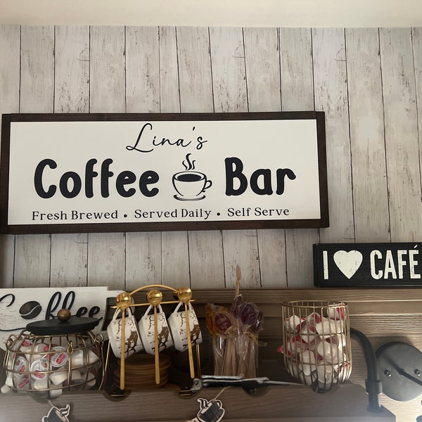 Coffee Bar Sign, Coffee Bar Decor, Coffee Bar Accessories, Coffee Sign ...