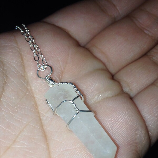 Long Quartz Crystal Necklace, Amethyst, Rose Quartz, Clear Quartz, 24 ...