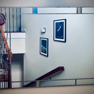 Art Deco Chicago Large Mirror Over Mantel Stained Glass Style 91x61cm ...