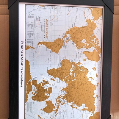 Personalised Scratch the World® Travel Edition Map Print Home, Gift for ...