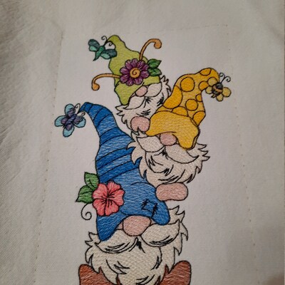 Stacked GNOMES EMBROIDERY Fits a 4x4, 5x7 & 6x10 Hoop MACHINE ...