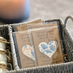 Plantable Eco Wedding Favours Seed Heart Favours Wildflower - Etsy
