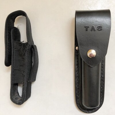 Flashlight Holster Leather Belt Loop Fits Smaller Flashlight up to 1 ...