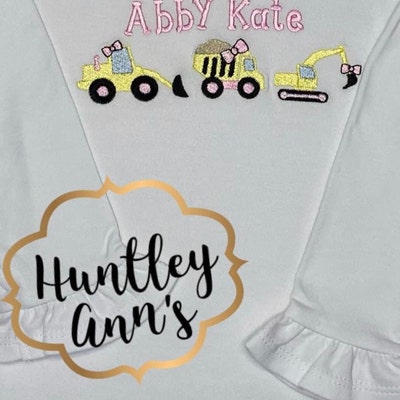 Mini Construction Vehicles Machine Embroidery Design 4 Designs by 2 ...