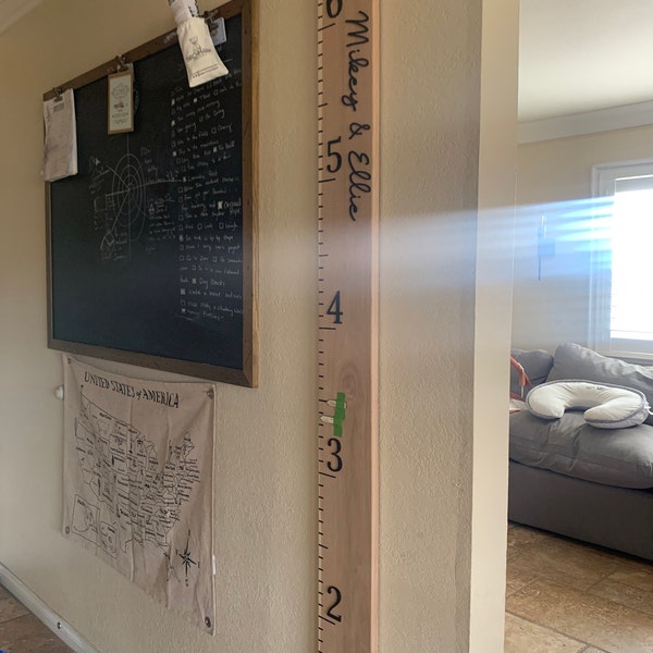 Hickory Growth Chart Ruler 3D, Wooden Measuring Stick for Kids, Giant ...