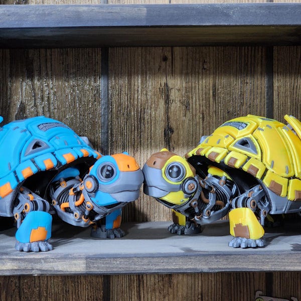 Robotortoise Digital .STL File for 3d Printing, Articulated Turtle ...