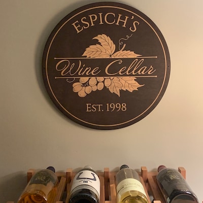 Personalized Wine Cellar Sign Custom Winery Signs, Vineyard Sign ...