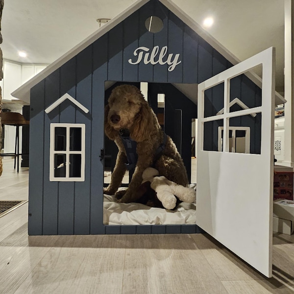 Personalized Dog House, Puppy Dog House, Wooden Dog Crate, Dog Kennels ...