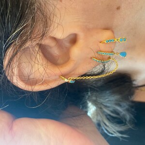 Pair Gold Plated Ear Stack Set Earring Set Minimalist Earring Ear Cuff ...