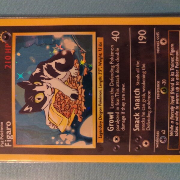 Holographic Pokémon Card - Etsy