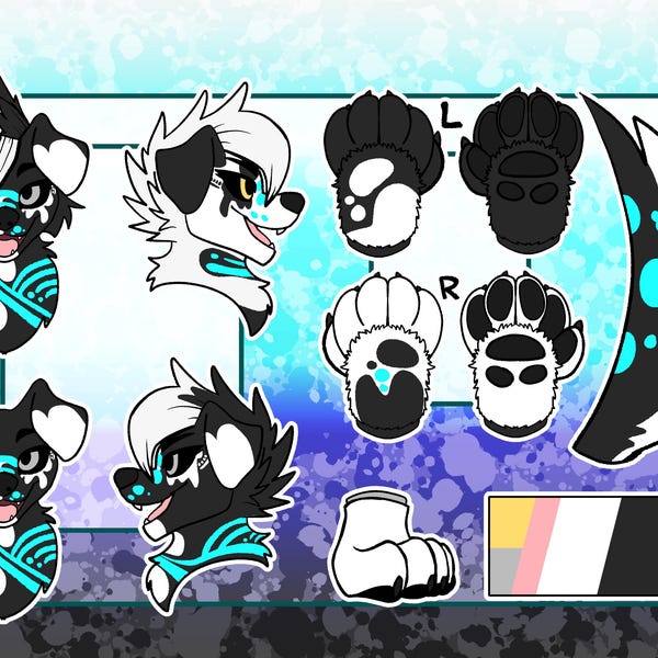 Custom Partial Fursuit Reference Sheet Commission - Personalized ...
