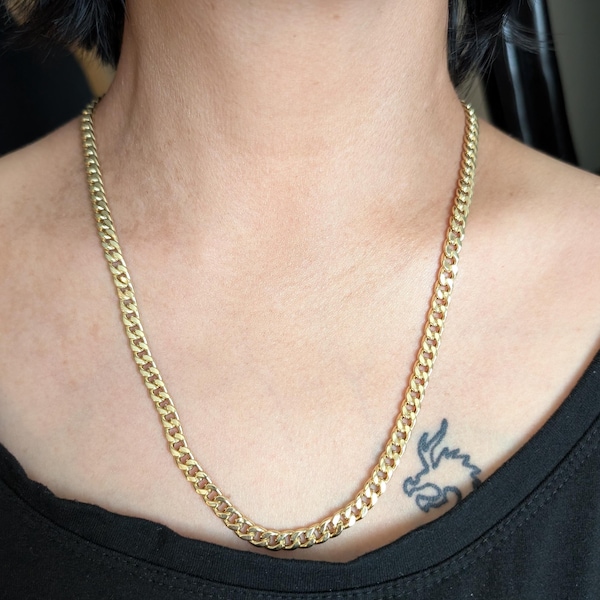 14K Solid Gold Byzantine Chain Necklace - 3.5mm King Chain - Etsy