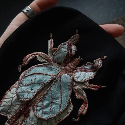 Moks522 Leaf Mantis Embroidered Large Patch, Bugs Patch, Realistic ...