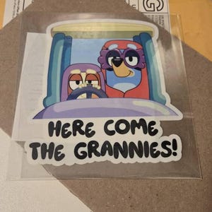Bluey Bobo Family Road Trip Car Decal Sticker Bandit Chilli Bluey Bingo ...
