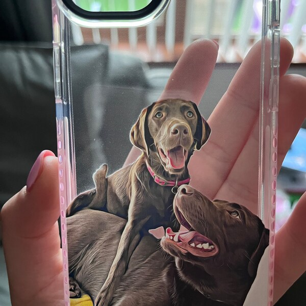 Custom Multi Dog iPhone Phone Case, Personalized Dog Gifts, Custom Dog ...