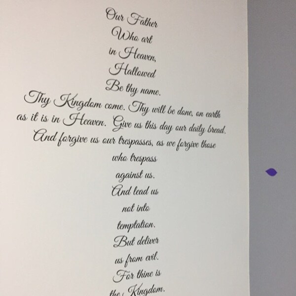 Prayer Decal - Prayer Stickers - the Lords Prayer - Christian Home ...