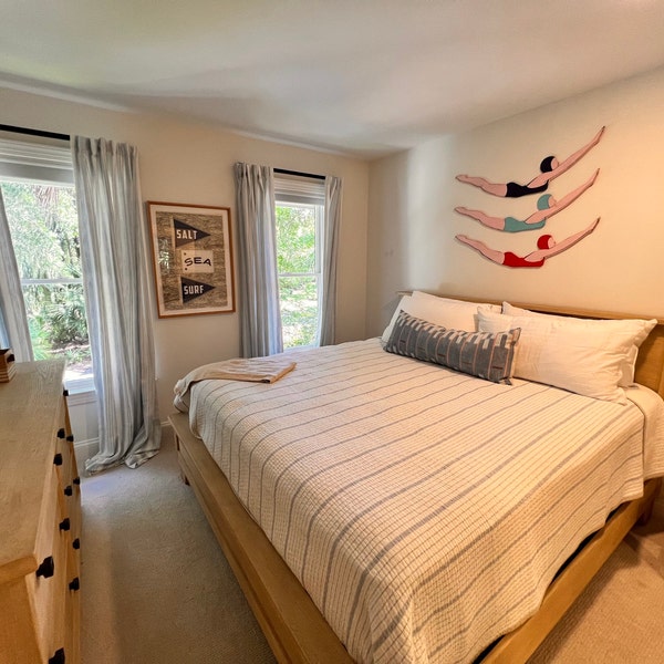 Vintage Inspired Mini Summer Pennant Neutral White Beige/tan California ...