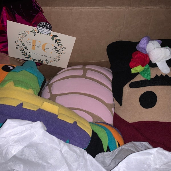 Mexican Gift Set Bundle, Piñata, Concha Bread Pillow Mexican Decor ...