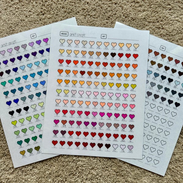 Color Swatch Chart Blank Color Chart Printable Color Swatch Template ...
