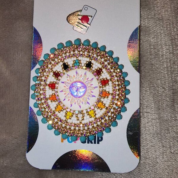 Handmade Beaded Popsocket, Earrings, and ID Badge - Etsy