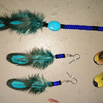 Small Blue Feathers Blue Laced Feather Crafting Plumes Blue - Etsy