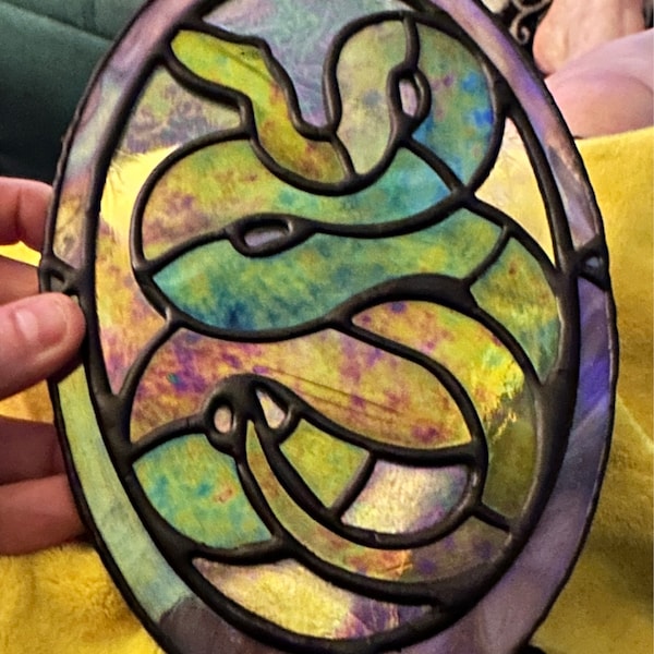 Stained Glass Pattern // DIGITAL DOWNLOAD - Framed Snake - Etsy