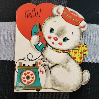 Vintage Mouse Standing on Cheese Valentine Greeting Card - Etsy