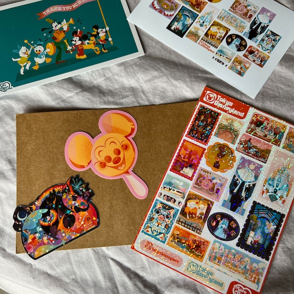 Tokyo Disneyland Stamps - Sticker Sheet - Stickers for Bullet Journal ...