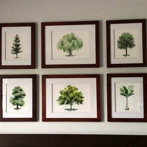 Maple Tree Art Print Wall Decor Watercolor Painting | Etsy