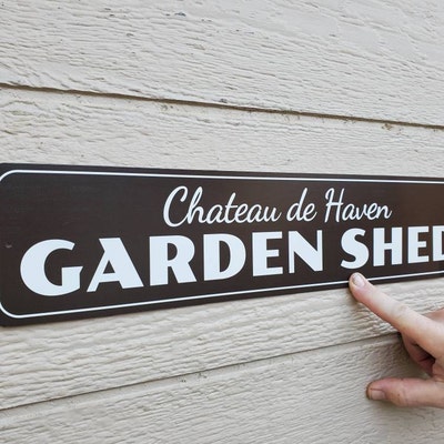 Garden Shed Sign, Personalized Gardener Name Sign Gift, Custom Home ...