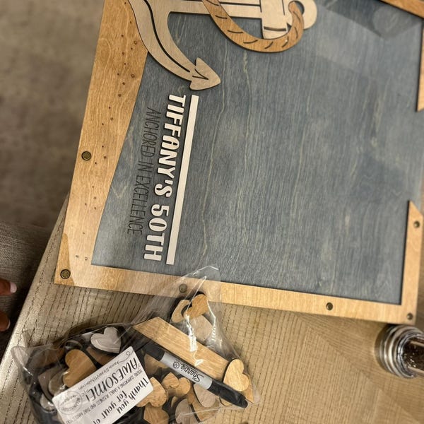 3D Shark Theme Drop Box Keepsake Frame With Heart Shapes, Shark ...