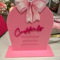 Triple Sign Cocktail Drinks Menu Printed Drinks Menu, Modern Arch ...