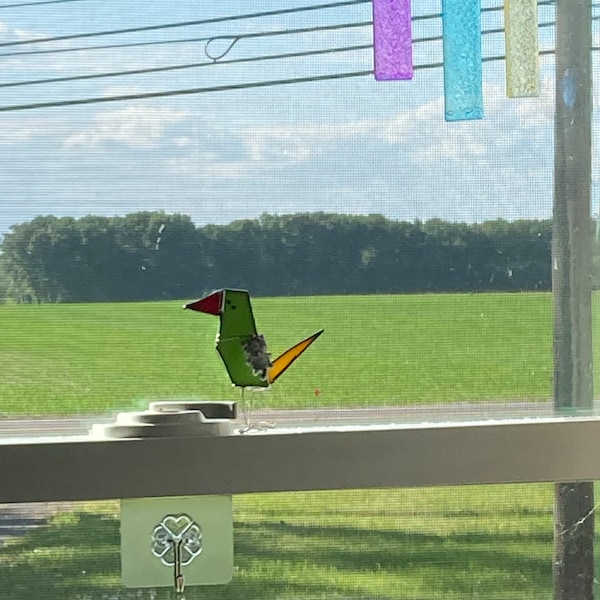 Stained Glass Silly Bird Suncatcher – Whimsical Window Decoration - Etsy