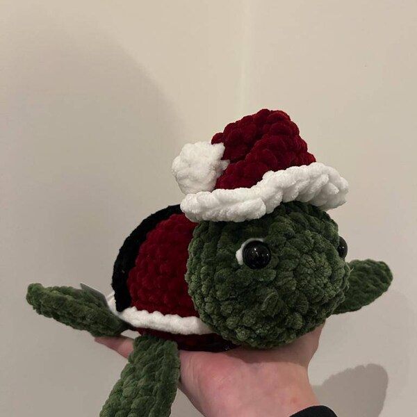 Santa Christmas Turtle Pattern Crochet PDF Download Beginner Friendly ...