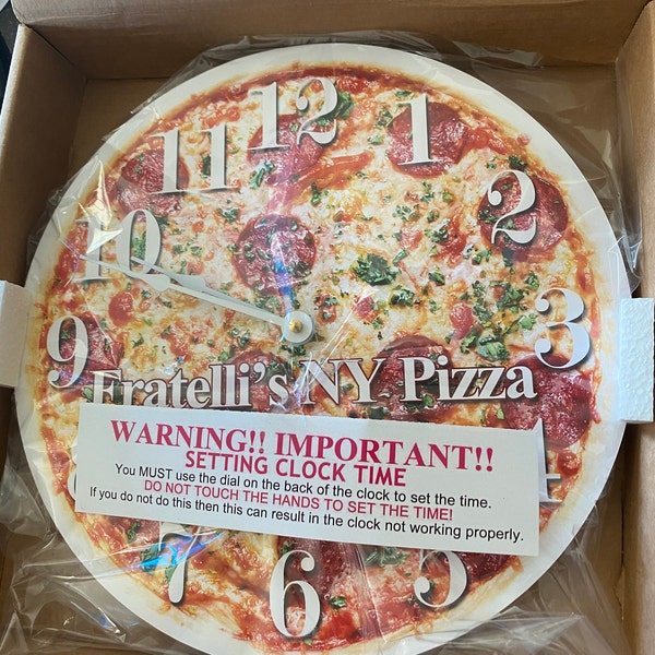 12 CHEESE PEPPERONI PIZZA Clock Large 12 Inch Wall Clock Printed Photo ...