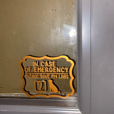 In Case of Emergency Pet Decal, Save My Pets Decal, Emergency Pet Decal ...