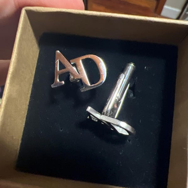 Personalized Initial Cufflinks, Custom Cufflinks, Groomsmen Gifts, Groom Wedding Cufflink ...