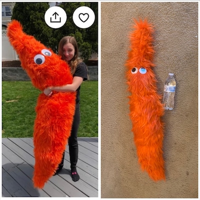 3ft Long Worm on a String Plush Limited Quantity - Etsy