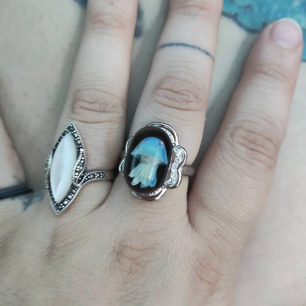 Jellyfish Ring,ocean Ring,sea Creature Ring,glass Jewelry,beach Ring ...