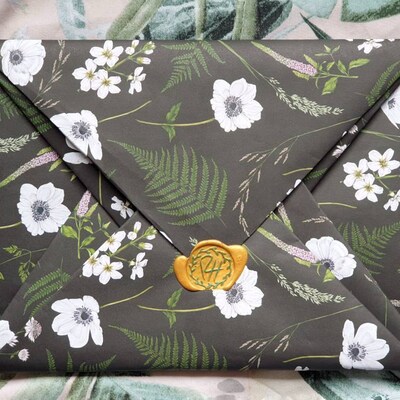 Botanical Wrapping Paper Recycled Gift Wrap Wild Meadow Black - Etsy