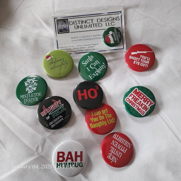 Tartan Plaid Pins (10 Pack), Scottish Plaid Pinback Buttons, 1" or 1.5 ...