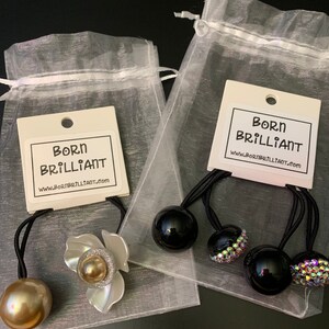 Pair of Large Hair Bobbles / Ball Hair Ties / Ponytail Holders - Etsy