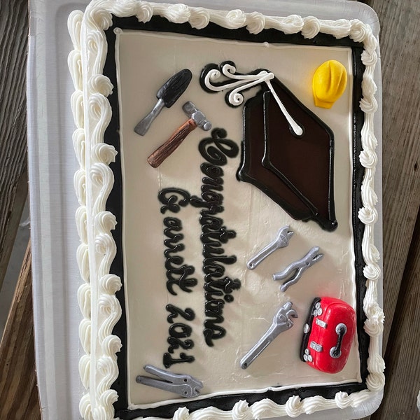 Fondant Construction Cake Topper - Construction Cake Decoration ...