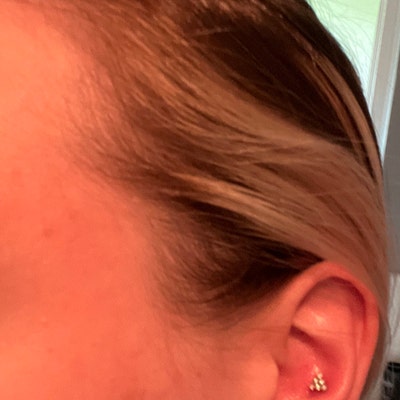 Triangle Conch Earring Tiny Geometric Cartilage Labret Triple Helix ...