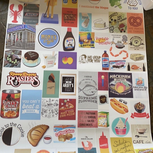 Seinfeld Food References Poster. "a Perfectly Sane Poster to Buy." - Etsy
