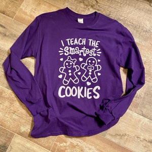Christmas Svg, I Teach the Smartest Cookies Svg, Gingerbread Svg Dxf ...